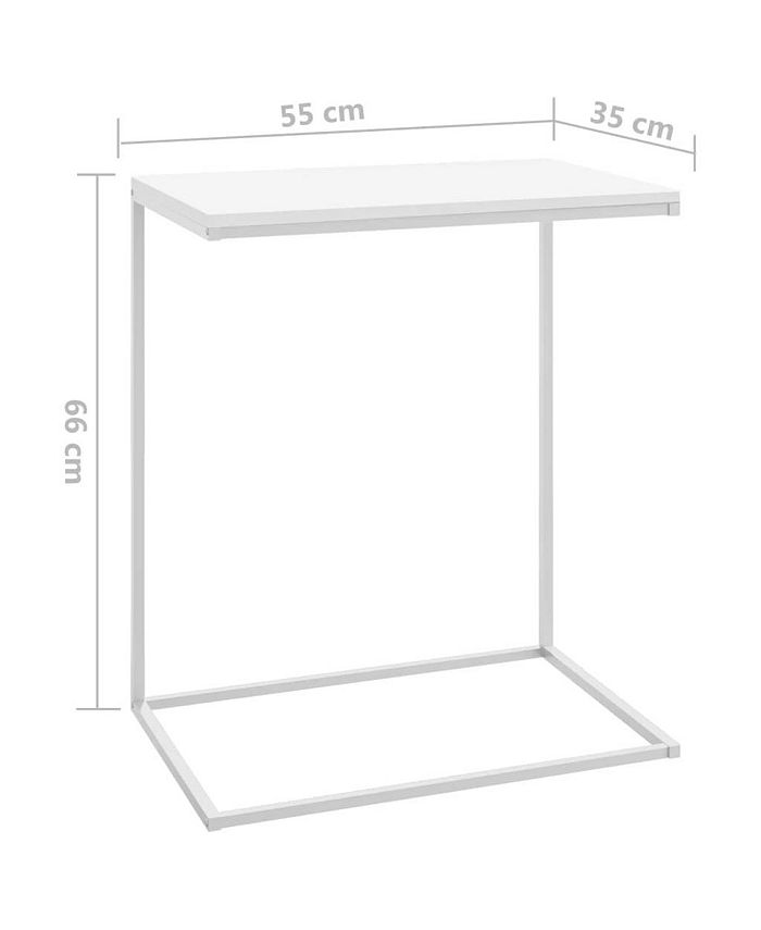 vidaXL Side Table White 21.7"x13.8"x26" Engineered Wood - Macy's