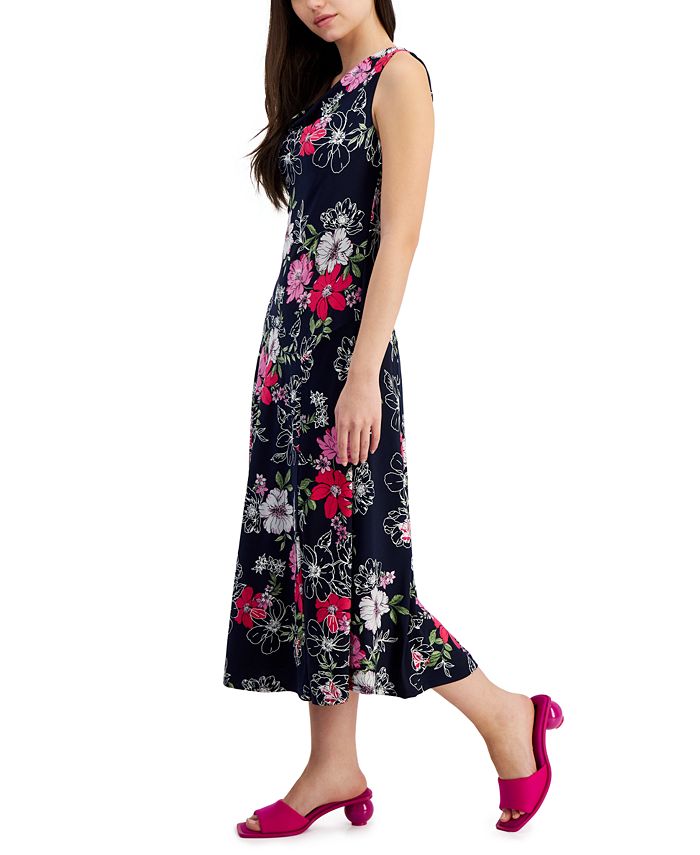 Robbie Bee Women's Cowlneck Sleeveless Midi Dress - Macy's
