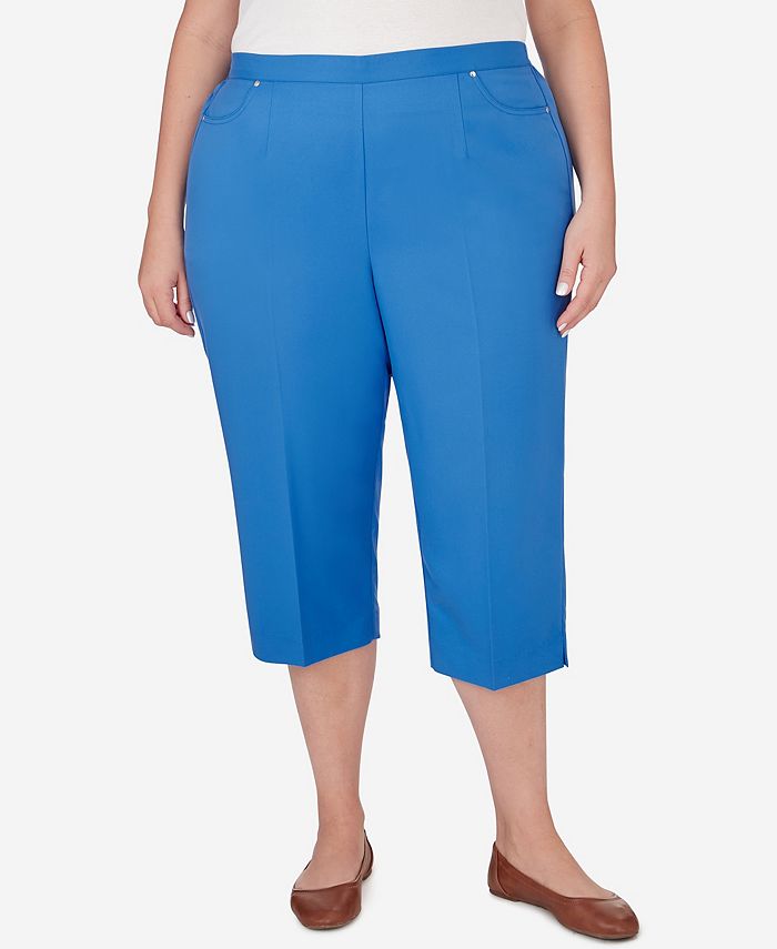 Alfred Dunner Plus Size Paradise Island Twill Capri Pants - Macy's