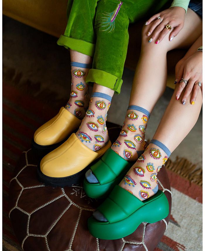 Sock Candy Women's Evil Eye Sheer Sock - Macy's