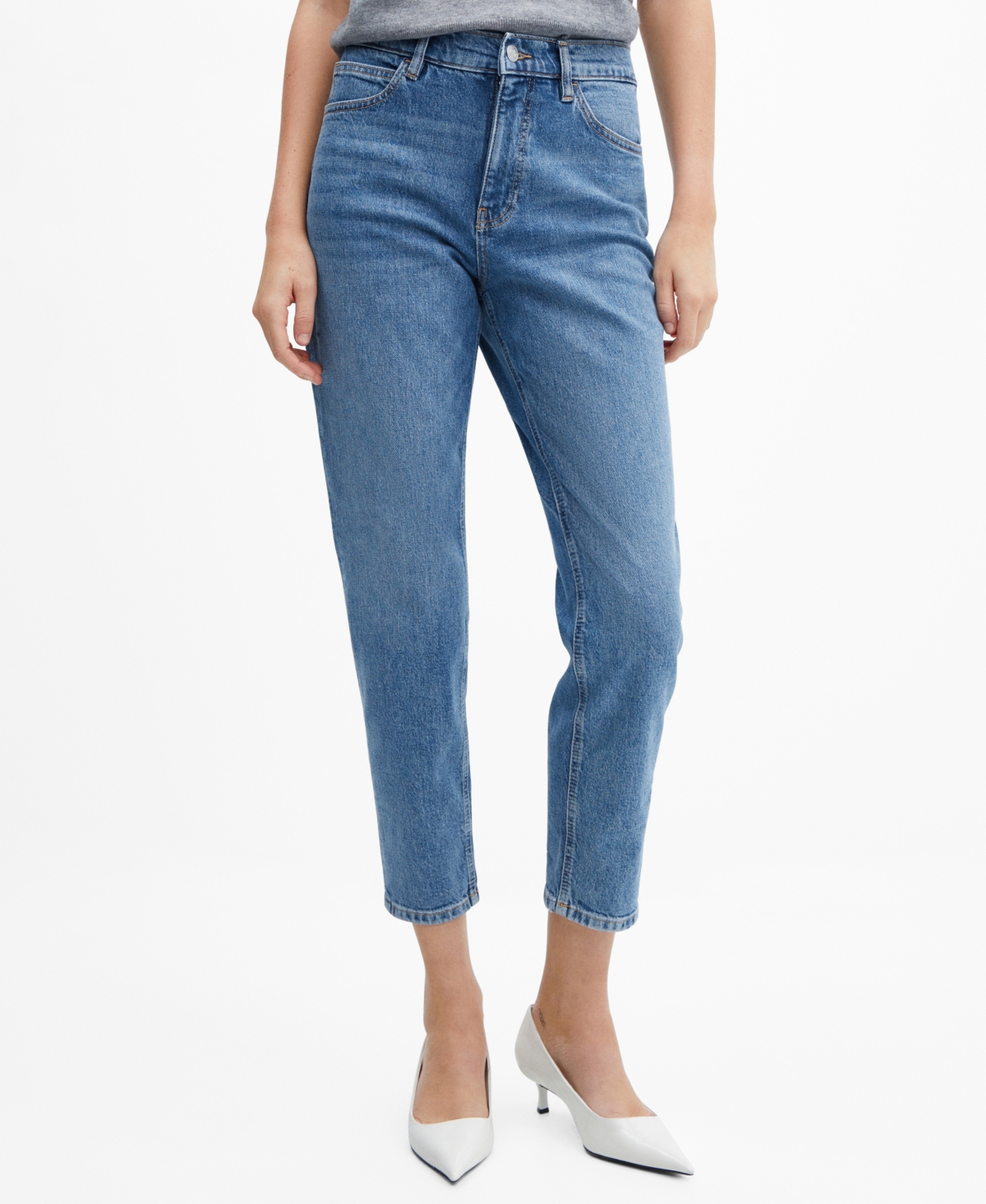 Click here for Mango Womens Mom Comfort High-Rise Jeans - Medium... prices