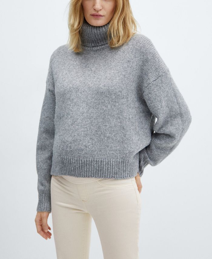 Mango Women's Maternity Flared Cropped Jeans - Macy's