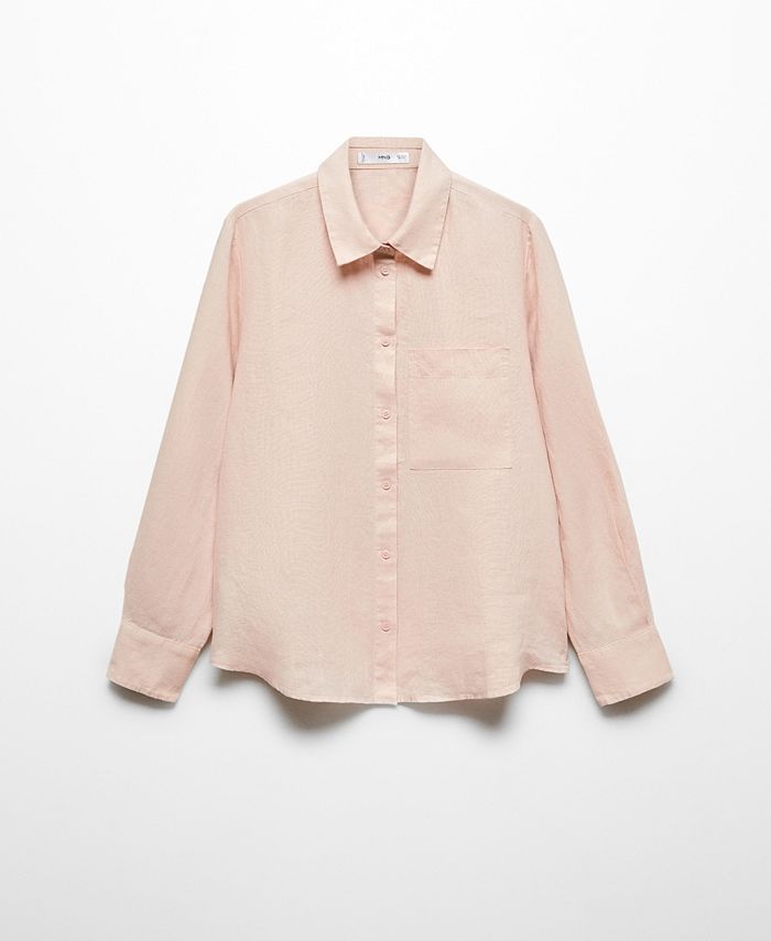 MANGO Women's Linen 100% Shirt - Macy's