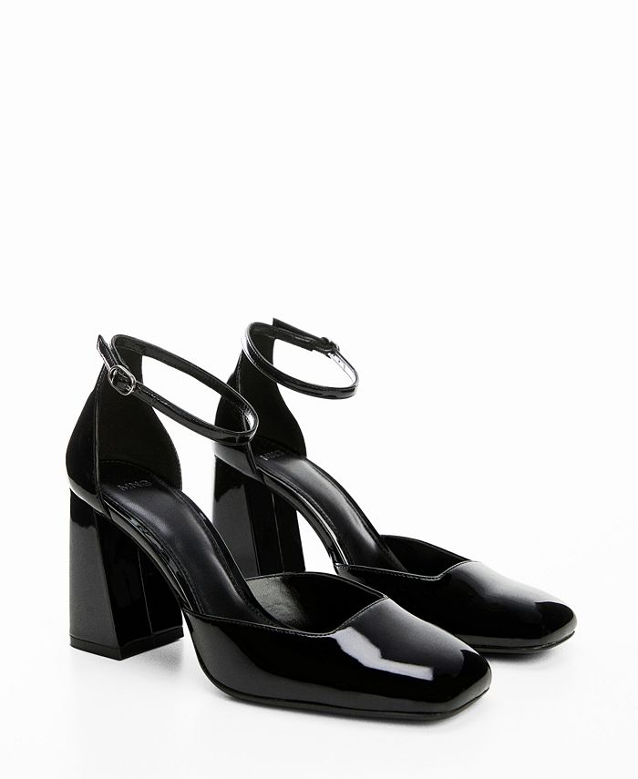 MANGO Women's Patent Leather-Effect Heeled Shoes - Macy's