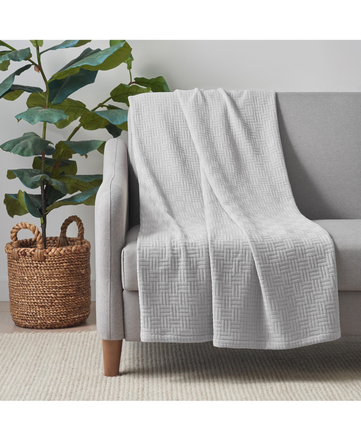 Click here for Host & Home 100 Cotton Basketweave Throw  Lightwei... prices
