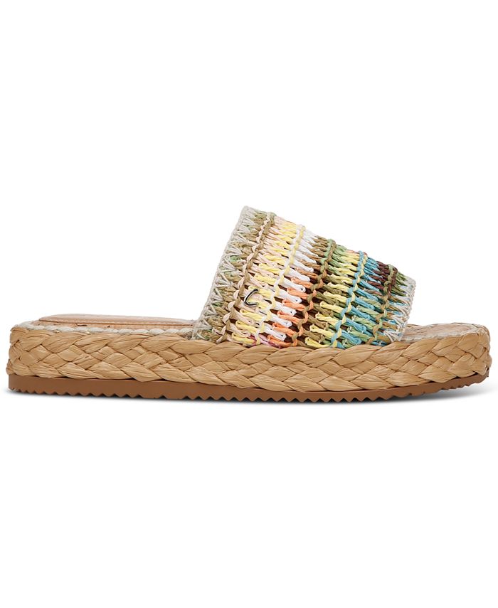 Circus NY by Sam Edelman Wallis Raffia Platform Slide Sandals - Macy's