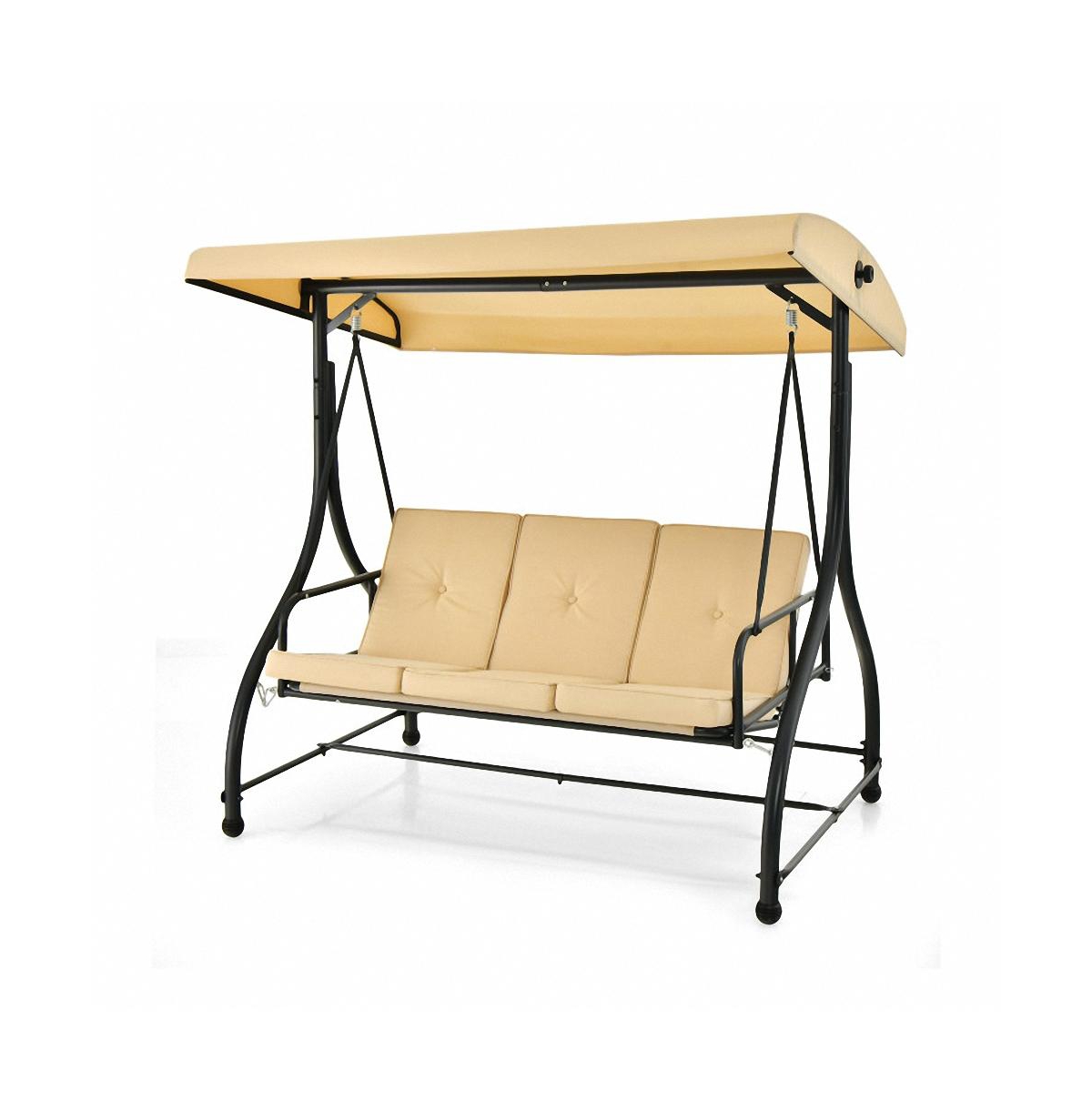 Click here for Sugift 3 Seat Outdoor Porch Swing with Adjustable... prices