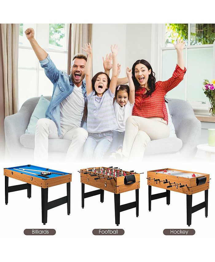 SUGIFT 48 Inch 3-In-1 Multi Combo Game Table with Soccer for Game Rooms ...