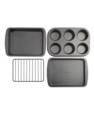 Good Cook 4 Piece Nonstick Steel Toaster Oven Set with Sheet Pan, Rack ...