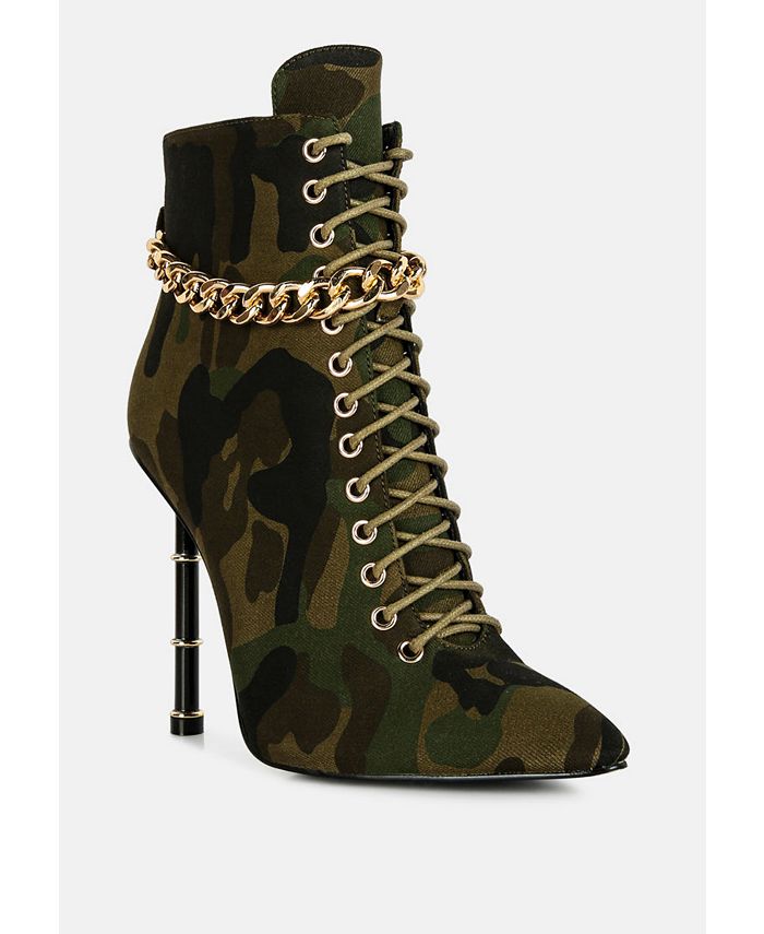London Rag moulin ringed stiletto camouflage ankle boot - Macy's