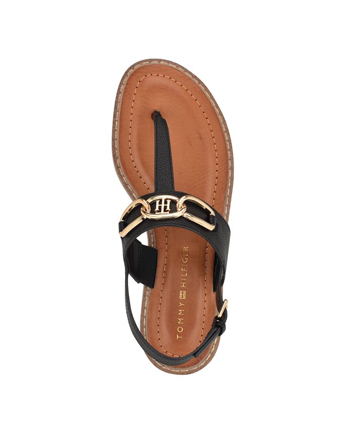 Tommy Hilfiger Women's Brontina Flat Thong Sandals with Hardware - Macy's