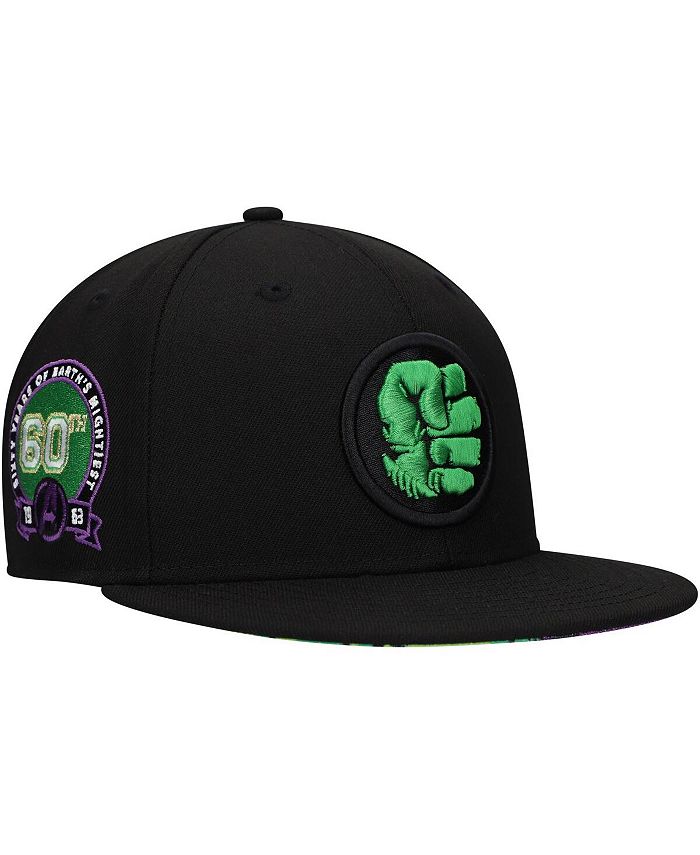 Lids Men's Black The Hulk Marvel 60th Anniversary Snapback Hat - Macy's