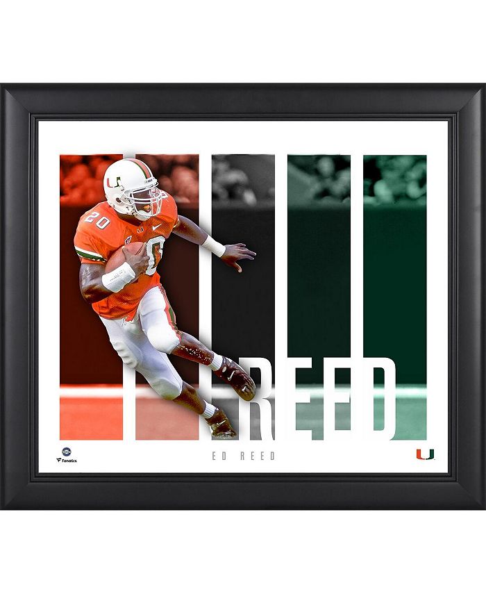 Fanatics Authentic Ed Reed Miami Hurricanes Framed 15" x 17" Player ...