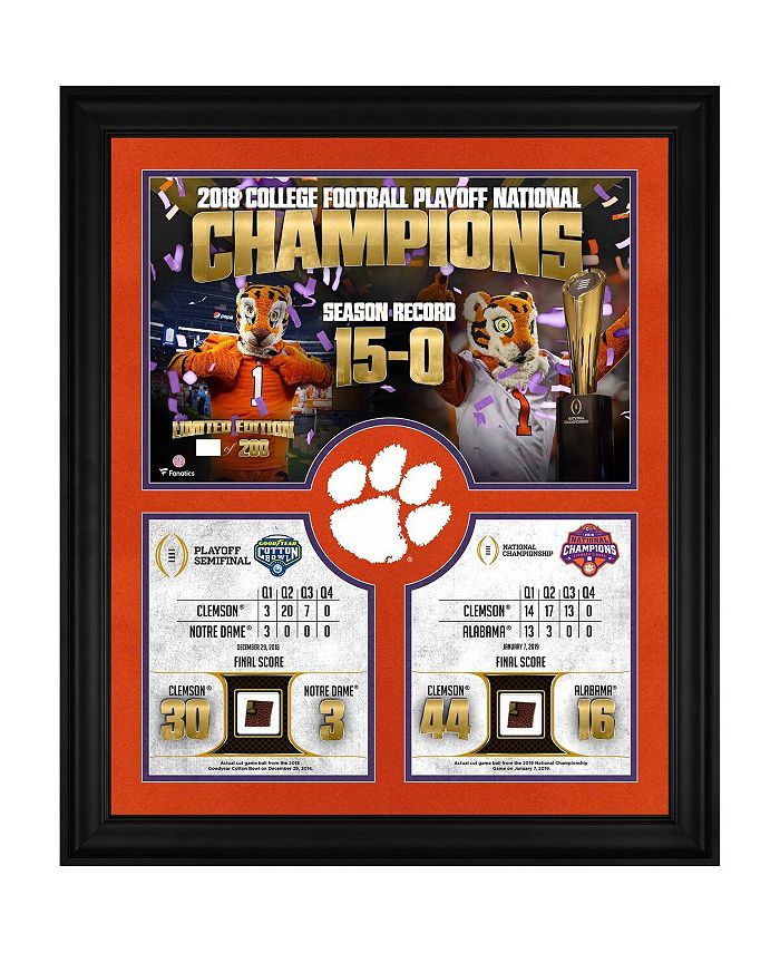 Fanatics Authentic Clemson Tigers Framed 20" x 24" 2018 College ...