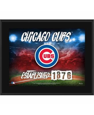 Chicago Cubs 10.5" x 13" Sublimated Horizontal Team Logo Plaque - Macy's