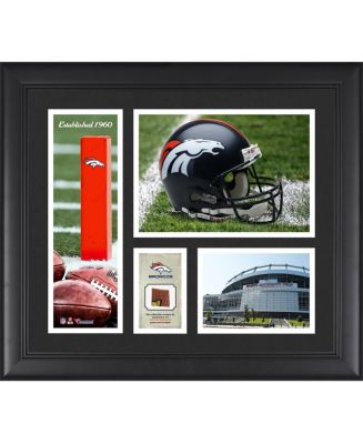 Denver Broncos Team Logo Framed 15'' x 17'' Collage with Piece of Game ...