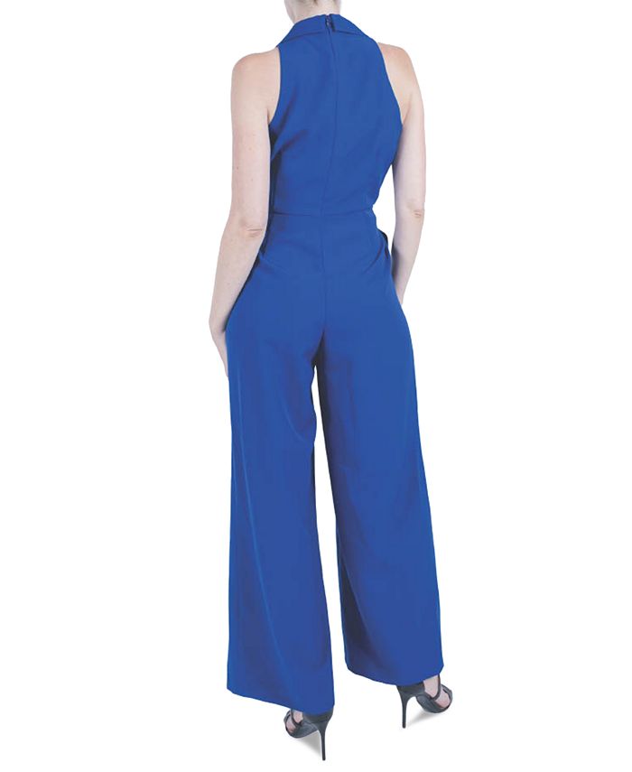 julia jordan Women's Notched-Collar Jumpsuit - Macy's