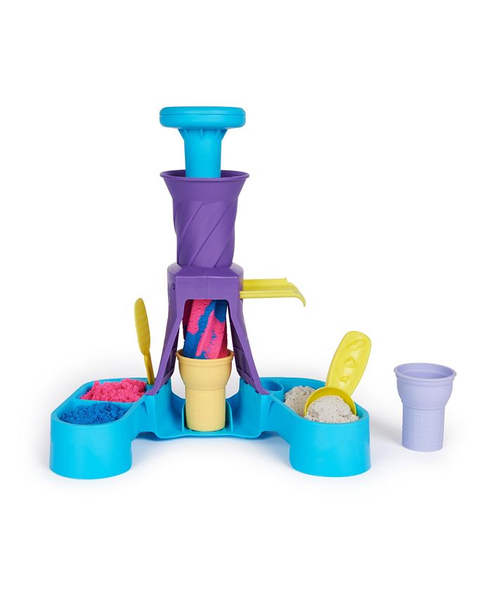Kinetic Sand Soft Serve Station with 14 oz of Play Sand Blue, Pink and ...