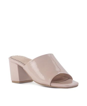 London Rag dumpllin croco slip-on block heel sandals - Macy's