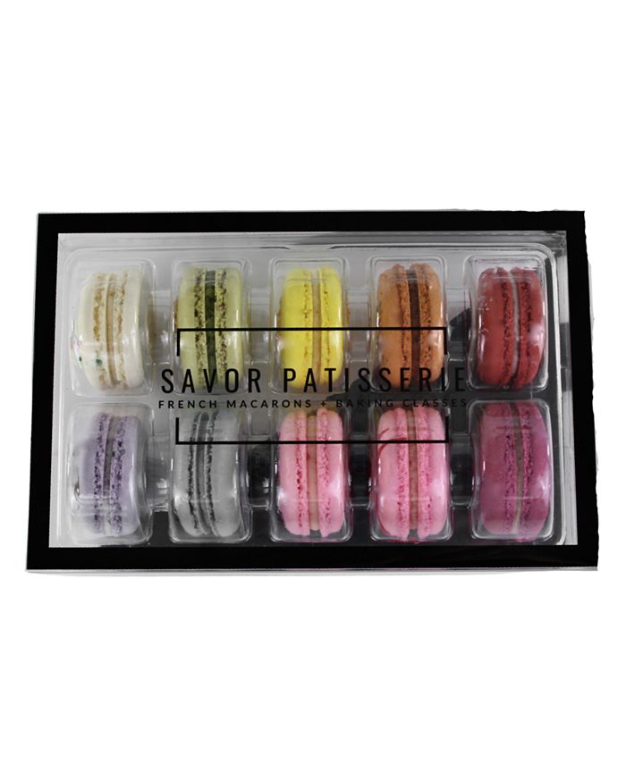 Savor Patisserie The Rainbow Box French Macarons, 10 Count Box - Macy's