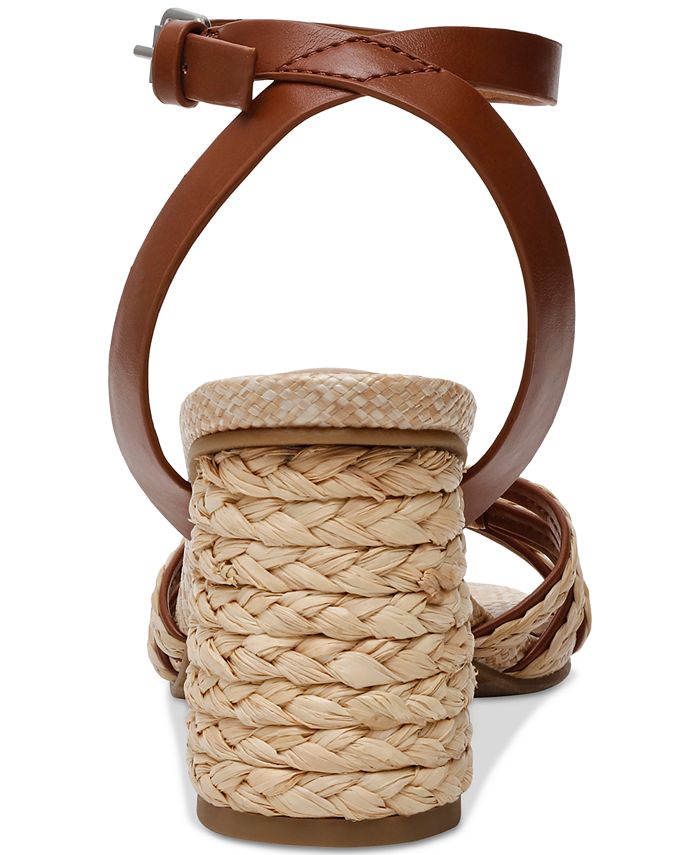DV Dolce Vita Women's Fleetwood Knotted Raffia Block-Heel City Sandals ...