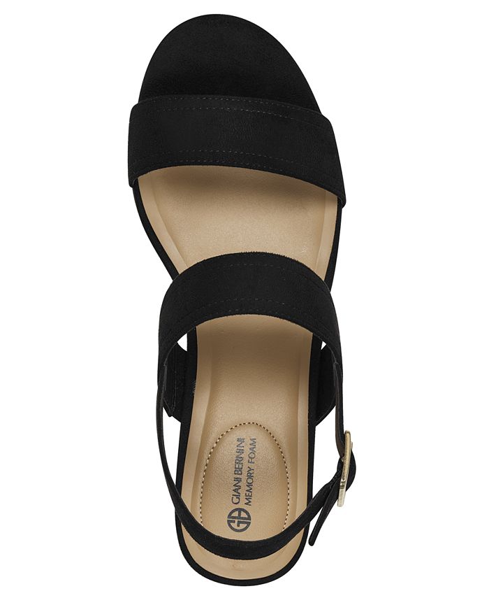 Giani Bernini Women's Astridd Memory Foam Double Band Block Heel ...