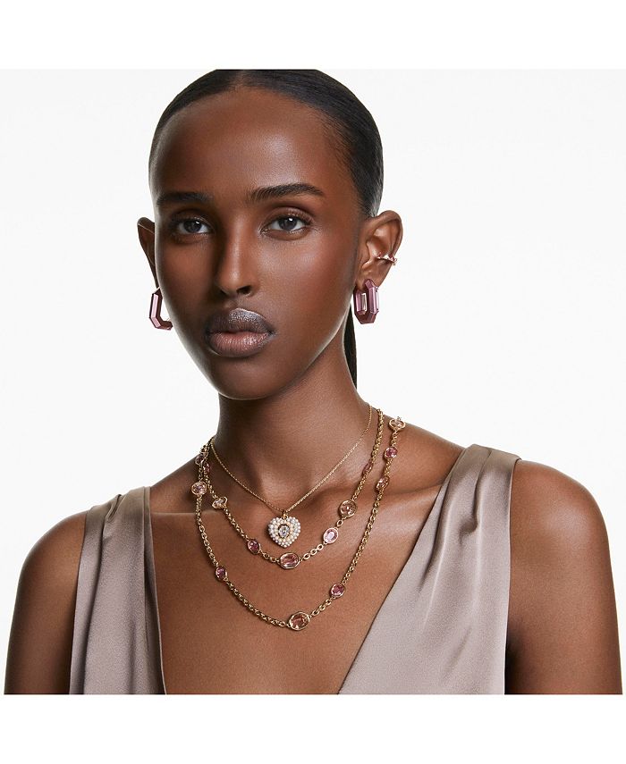 Swarovski Hyperbola Pendant, Heart, White, Gold-Tone Plated - Macy's