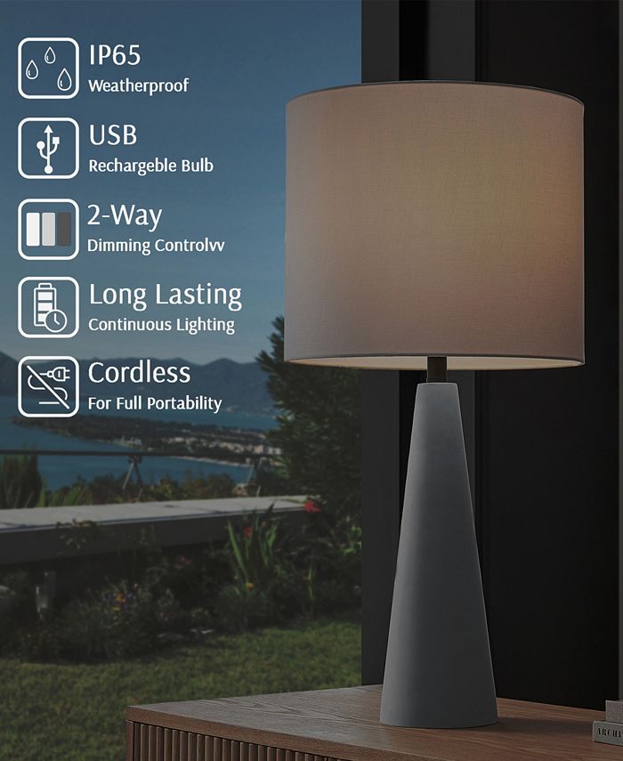 Lite Source Outdoor Cordless Dyre Table Lamp - Macy's