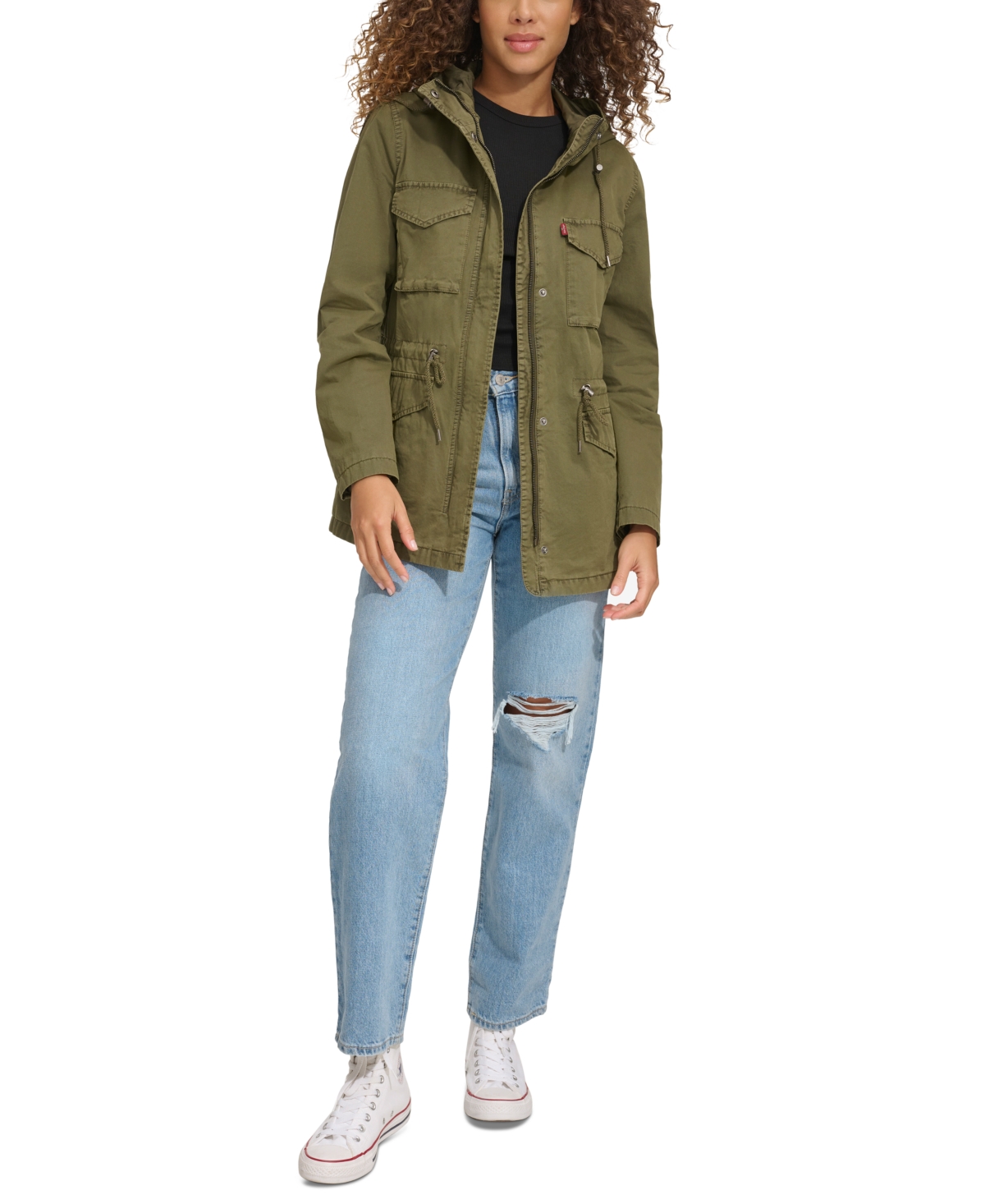 Click here for Levis Womens Lightweight Washed Cotton Military Ja... prices