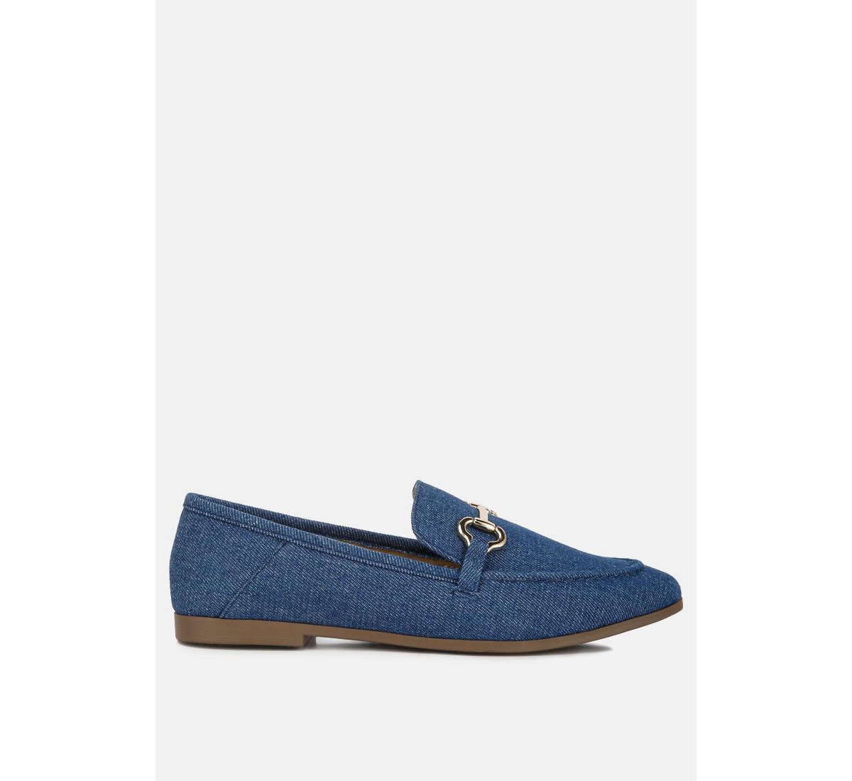 Click here for jiro horsebit detail flat loafers - Medium blue prices