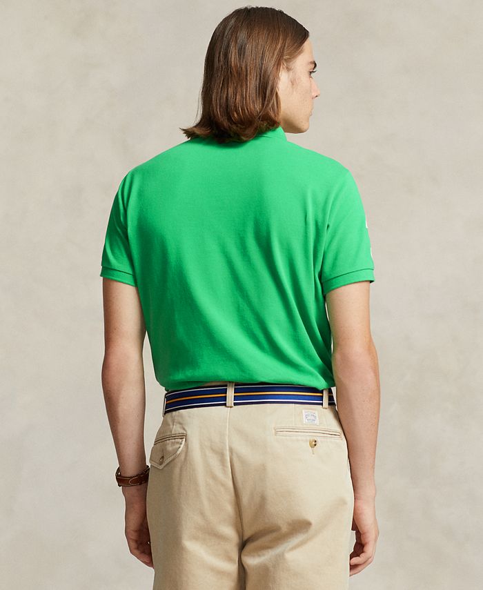 Polo Ralph Lauren Men's Custom Slim Fit Big Pony Mesh Polo Shirt - Macy's