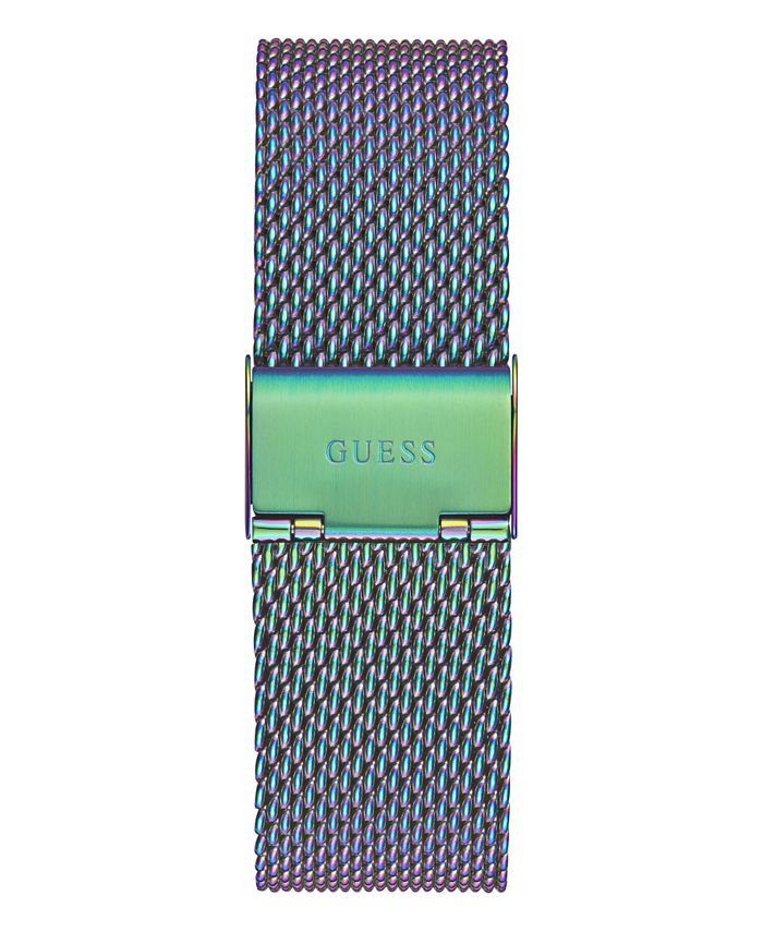 GUESS Men's Analog Iridescent Mesh Watch 44mm - Macy's