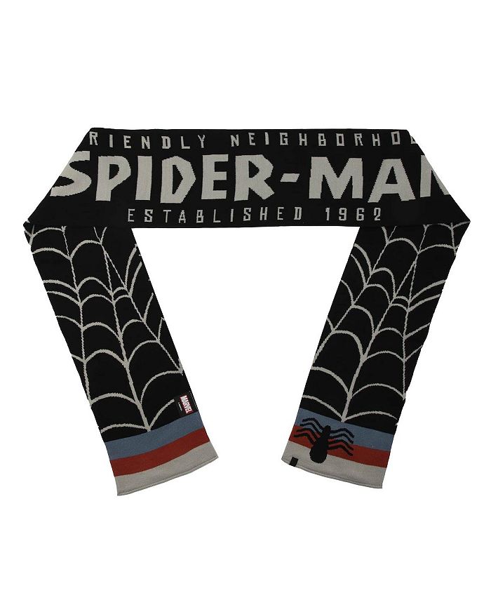 Heroes & Villains Men's and Women's Black Spider-Man Scarf & Cuffed ...