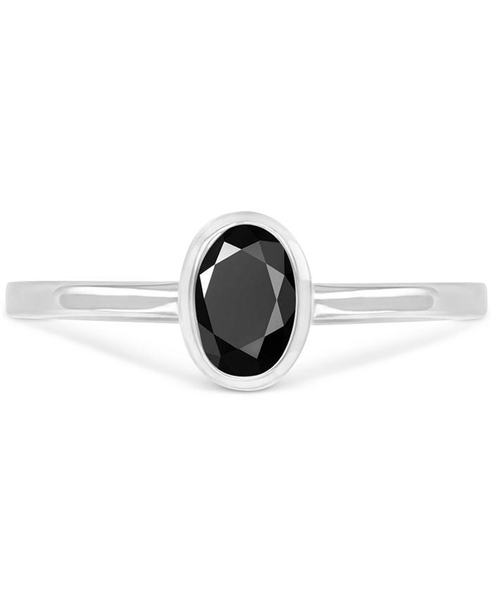 Macy's 4-Pc. Set Black Spinel Stack Rings (2-1/20 ct. t.w.) in Sterling ...