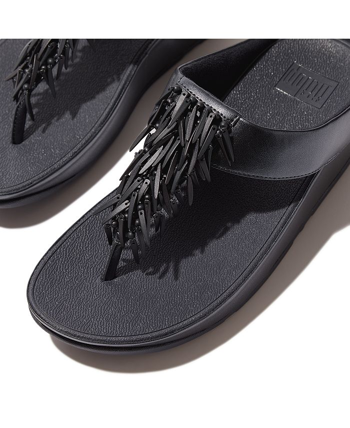 FitFlop Women's Rumba Beaded Metallic Toe-Post Sandals - Macy's