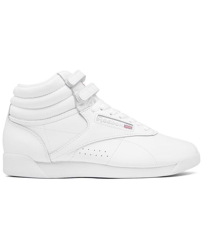 Reebok Women's Freestyle High Top Casual Sneakers from Finish Line - Macy's