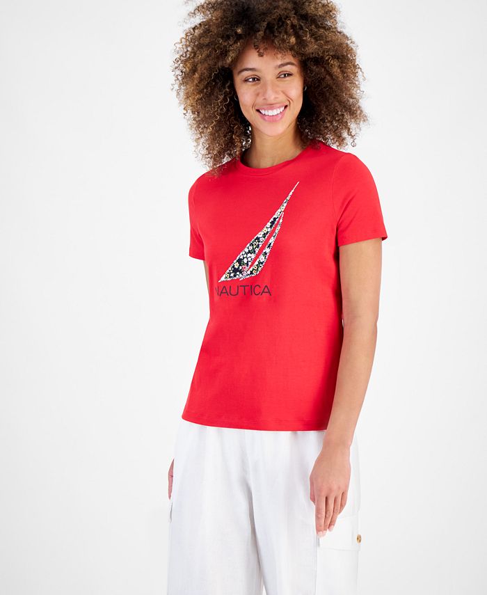 Nautica Jeans Women's Appliqué Logo T-Shirt - Macy's