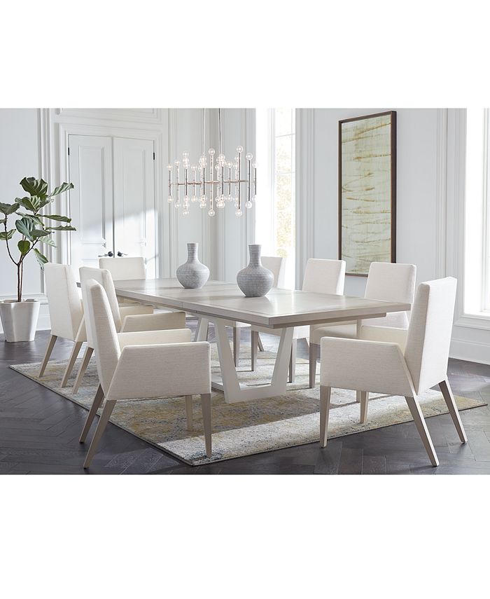 Bernhardt Stratum 9pc Dining Set (Table + 8 Chairs) - Macy's