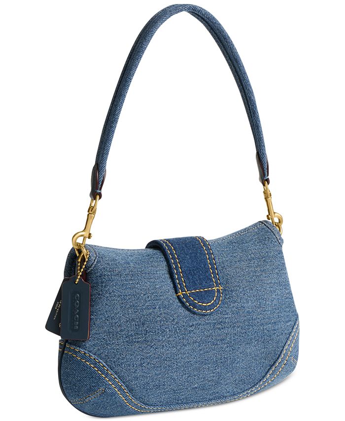 COACH Denim Shoulder Bag - Macy's