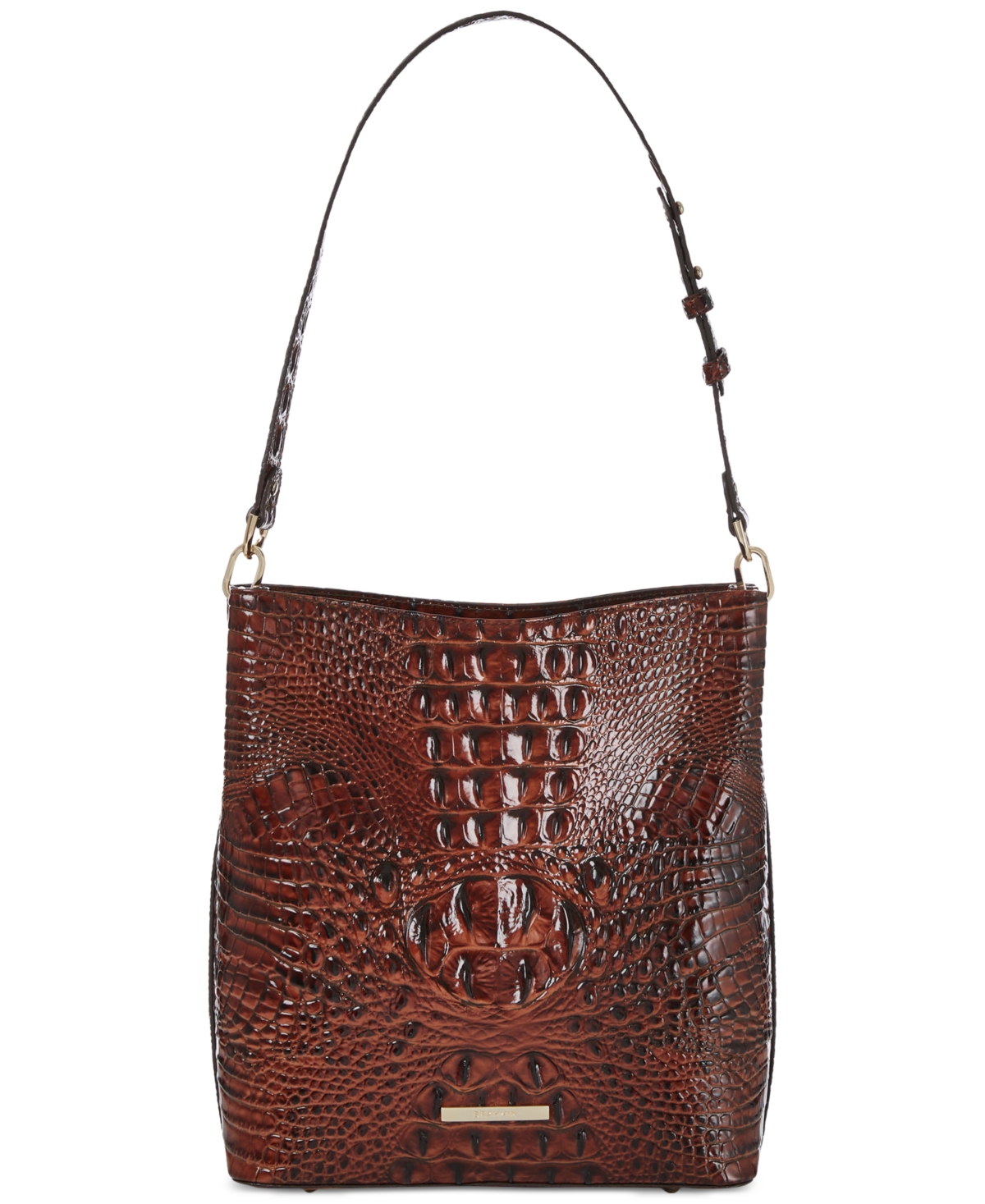 Click here for Brahmin Celina Medium Leather Bucket Bag - Pecan prices