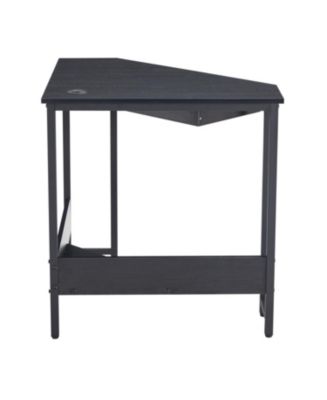 Triangle Computer Desk, Corner Desk With Smooth Keyboard Tray& Storage ...