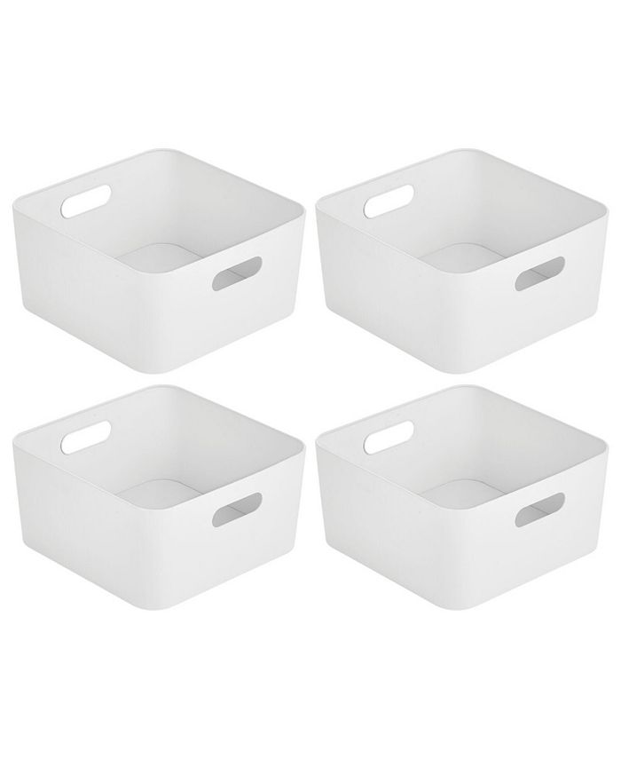 mDesign Medium Metal Kitchen Storage Container Bin with Handles, 4 Pack ...
