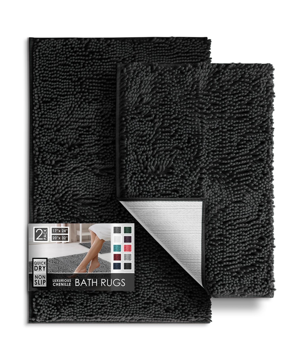 Click here for Chenille Bath Rug 2-Piece Set – Small & Med... prices