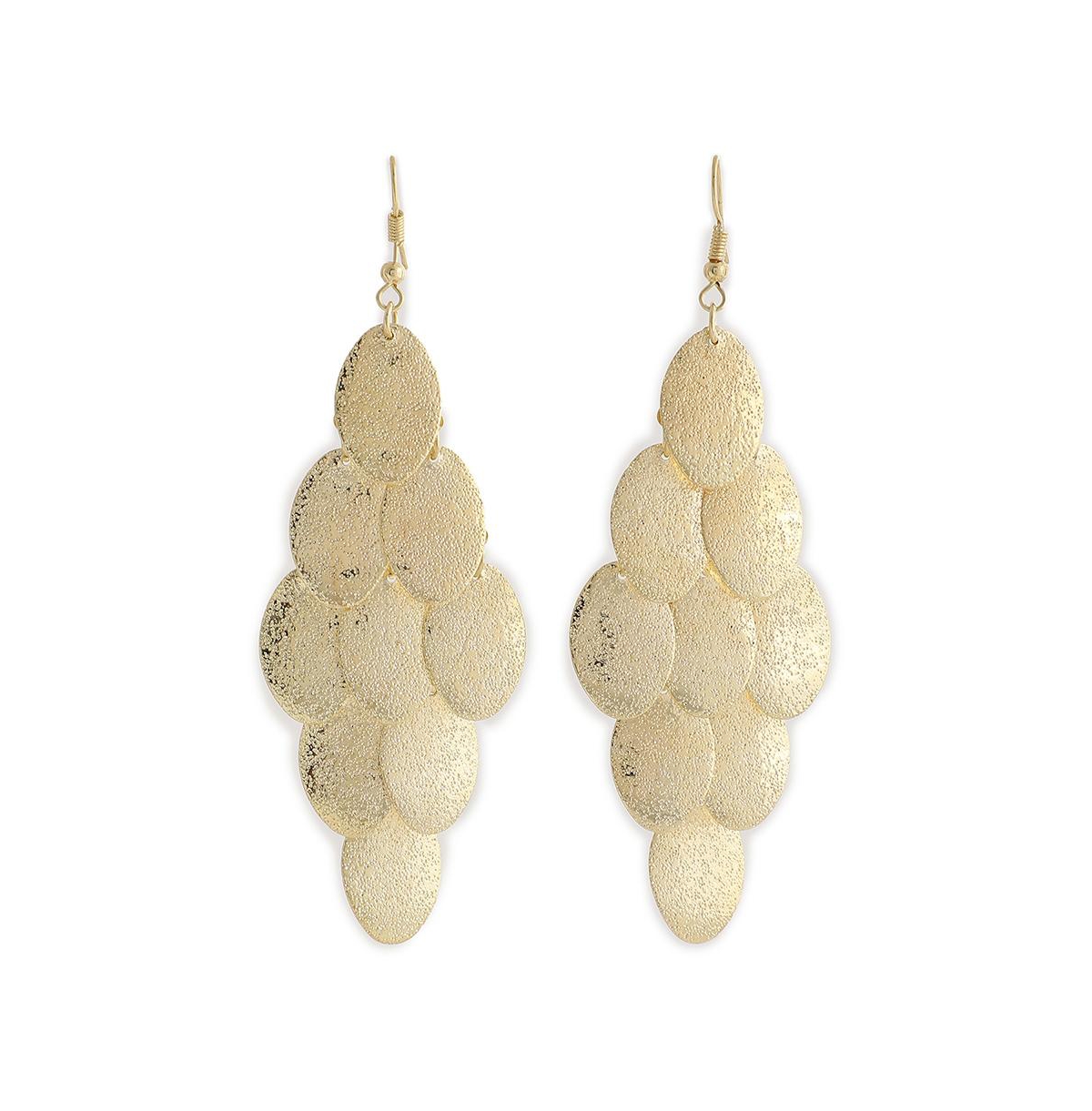 Click here for Sohi Womens Gold Dented Drop Earrings - Gold prices