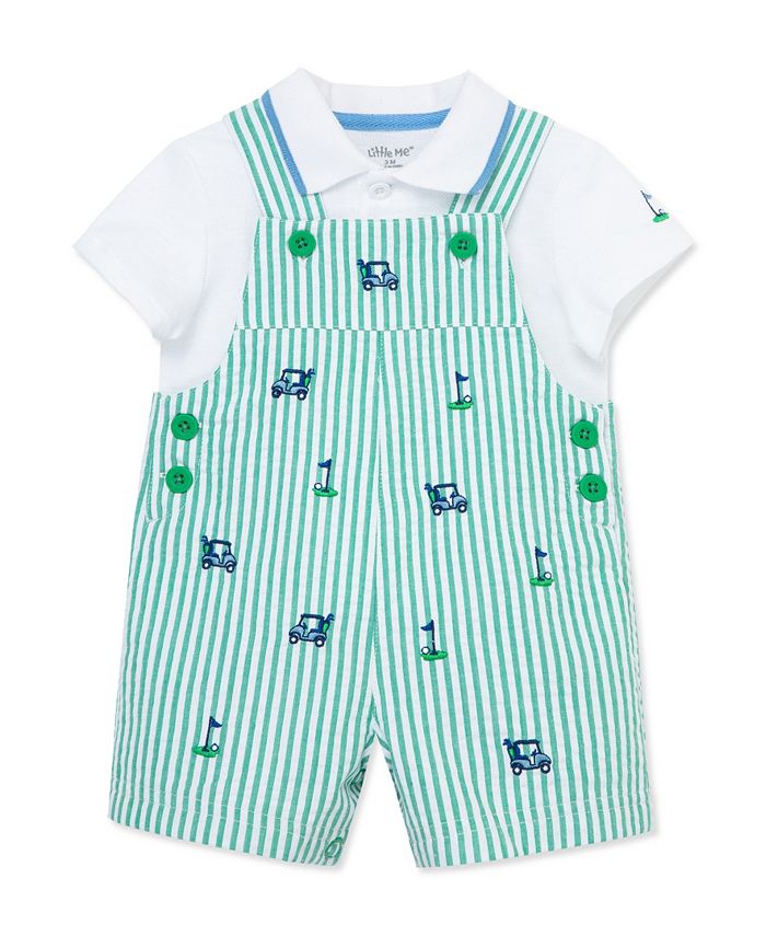 Little Me Baby Boys Shortall Set - Macy's
