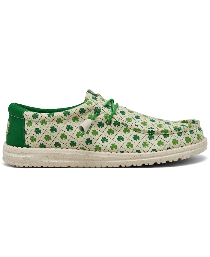 Hey Dude Men's Wally Luck Shamrock Print Casual Moccasin Slip-On ...