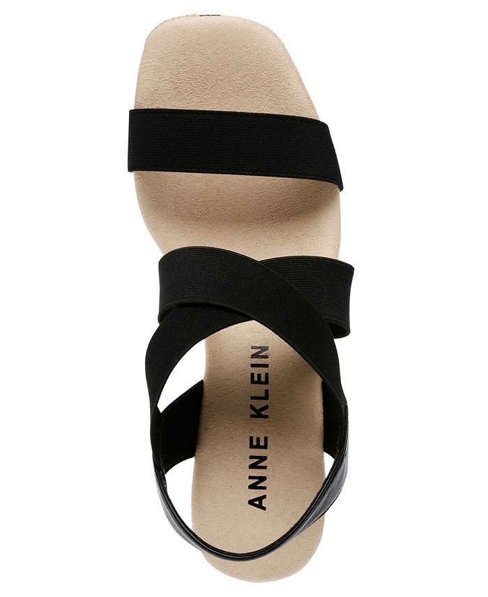 Anne Klein Women's Wendi Elastic Strap Wedge Sandals - Macy's