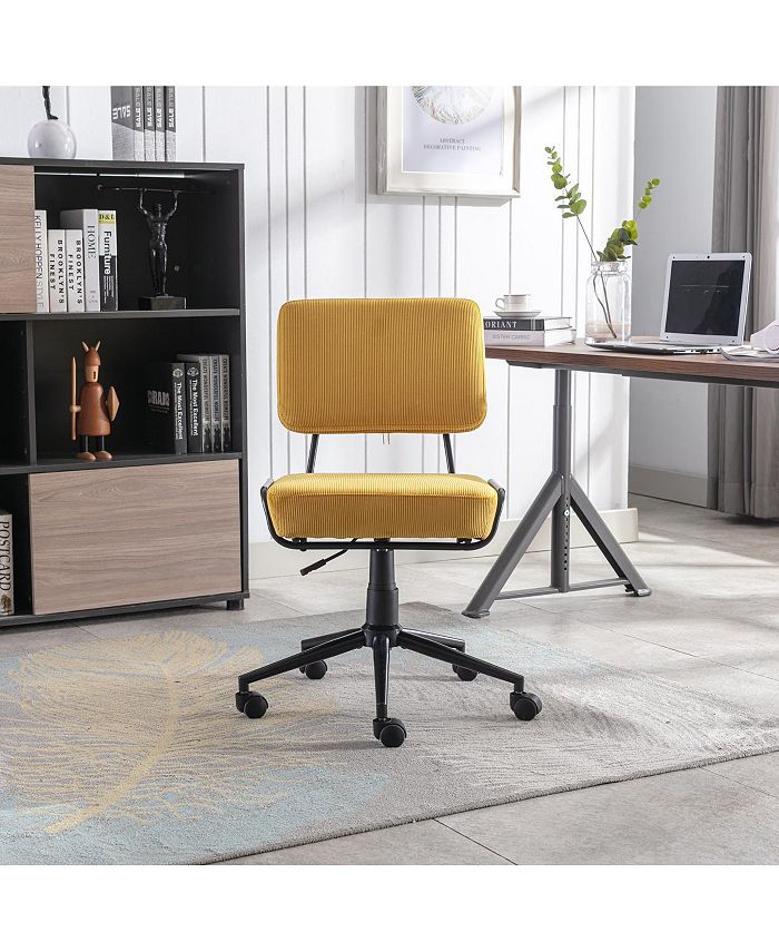Simplie Fun Corduroy Desk Chair Task Chair Home Office Chair Adjustable ...