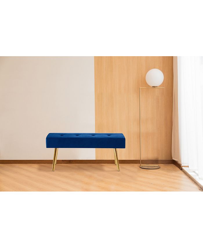 Simplie Fun Long Bench Bedroom Bed End Stool Bed Benches Tufted Velvet ...