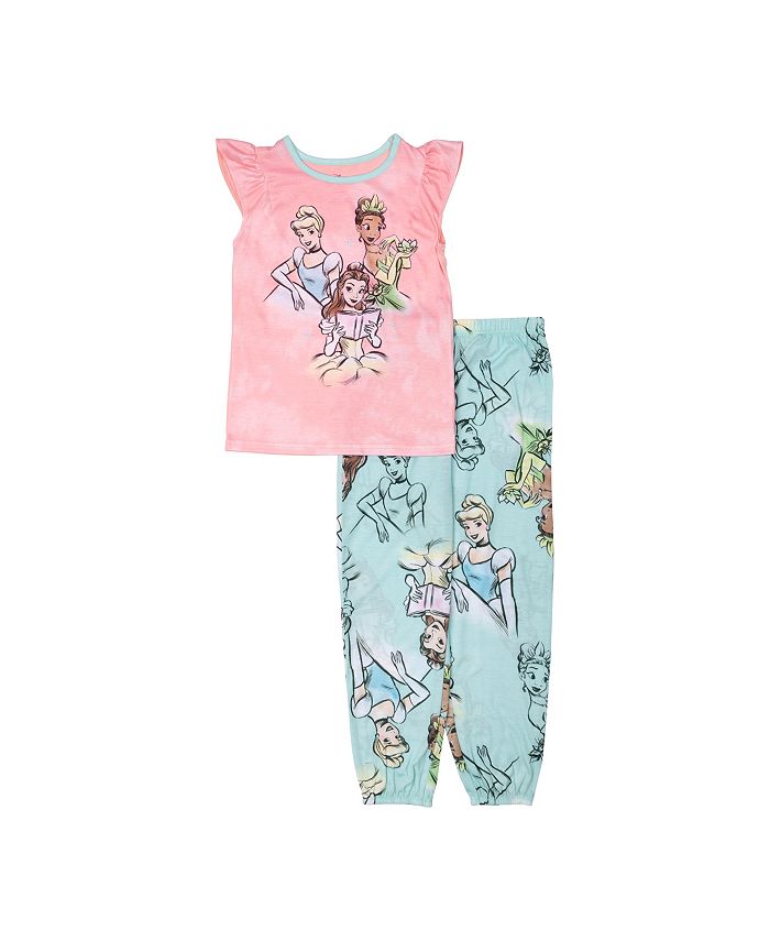 Disney Princess Little Girls Short Set Pajamas, 2-Piece - Macy's